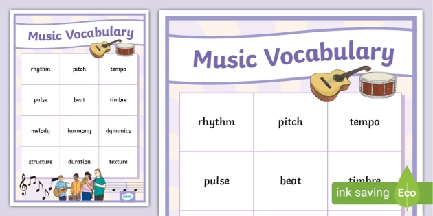 👉 Music Vocabulary Display Poster, Music Words