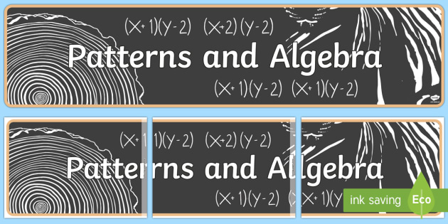 Patterns and Algebra Display Banner (teacher made)