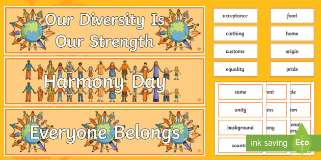 FREE! - Harmony Day Word Wall Pack - Australia