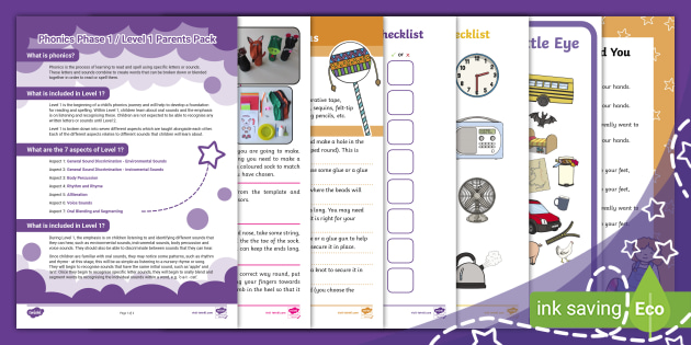Phonics Level 1 Parents Pack (teacher made)
