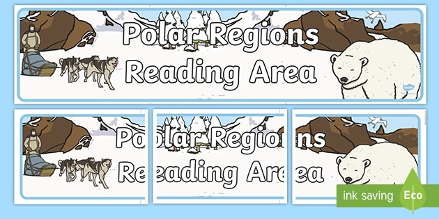 Polar Regions Reading Area Banner (teacher made)