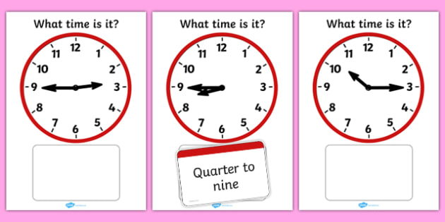 Clock Matching Game Fifteen Minutes (teacher made)