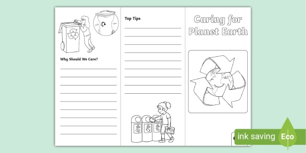 Caring for Planet Earth Leaflet Template (teacher made)