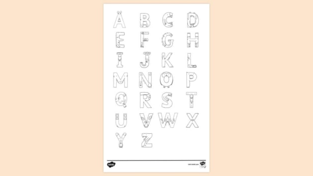 FREE! - Block Letter Colouring | Colouring Sheets