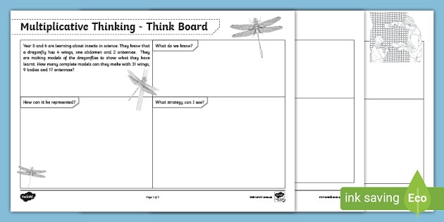Multiplicative Thinking- Think Board