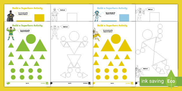 👉 Build a 2D Shape Superhero Activity Pack (teacher made)