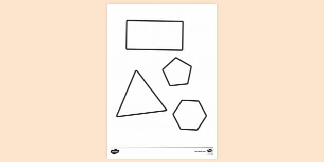 FREE! - Shape Colouring Sheet | Twinkl Resources