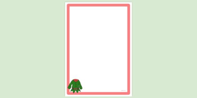 FREE! - Elf Jacket Page Border | Page Borders | Twinkl