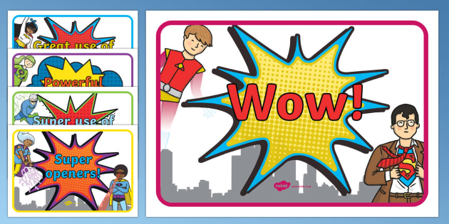 VCOP Superhero Display Posters (teacher made)