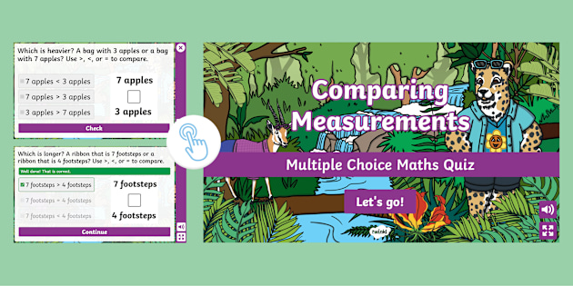 Comparing Measurement KS1 Maths Multiple Choice Maths Quiz