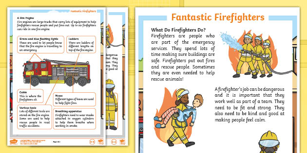 Charlie the Firefighter - KS1 Fantastic Firefighters Differentiated ...