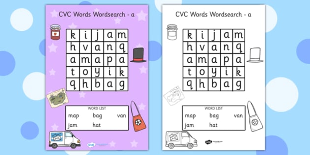 CVC Wordsearch a