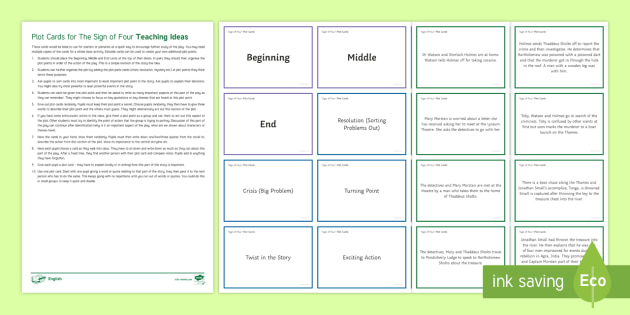 The Sign of Four Plot Challenge Cards (teacher made)
