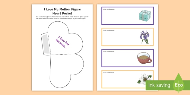 Heart Pocket Craft for Mother's Day (teacher made)