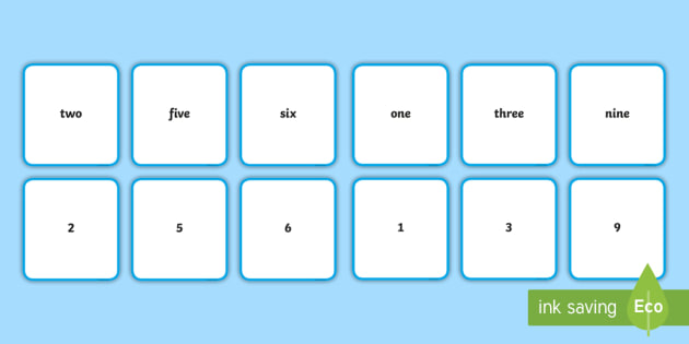 Number Snap Numerals and Number Words 0-10 Matching Cards - Number Snap