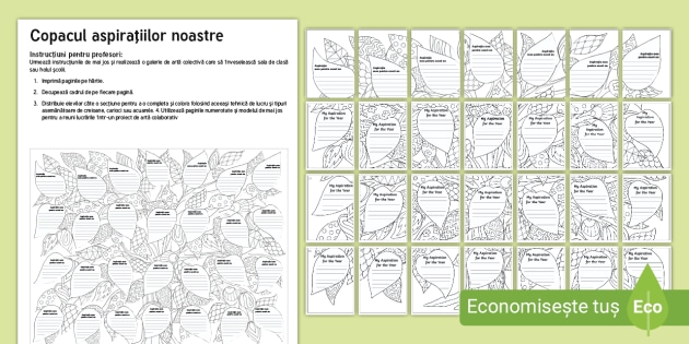 Lucrarea colectivă: Copacul aspirațiilor noastre Desene
