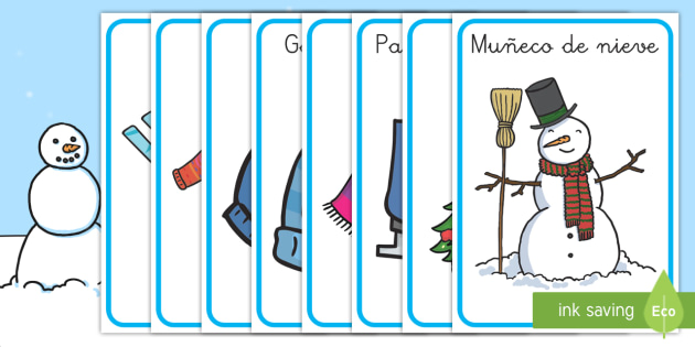 Póster: Vocabulario de invierno (teacher made)