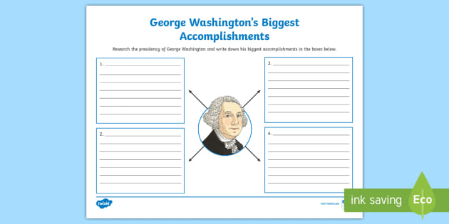 George Washington's Biggest Accomplishments Graphic Organizer