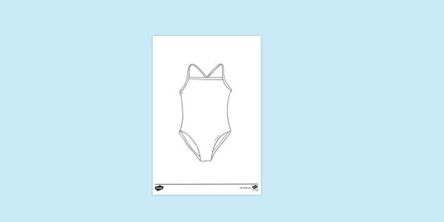 FREE! - Swim Suit Colouring Sheet | Colouring Sheets | Twinkl