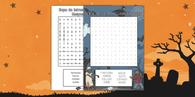 Sopa de letras Halloween (teacher made)