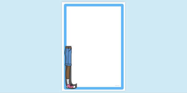 FREE! - Simple Blank Sassoon Alphabet L Page Border | Page Borders