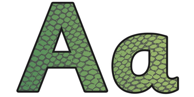 Snake Pattern Display Lettering