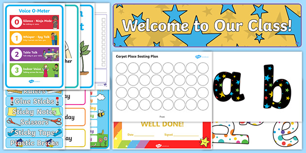 Free New Classroom Set Up Display Pack (teacher made)