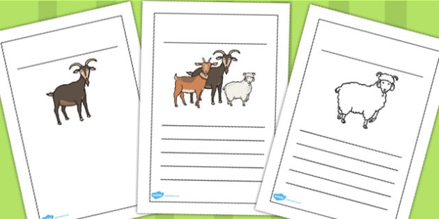The Three Billy Goats Gruff Writing Frames