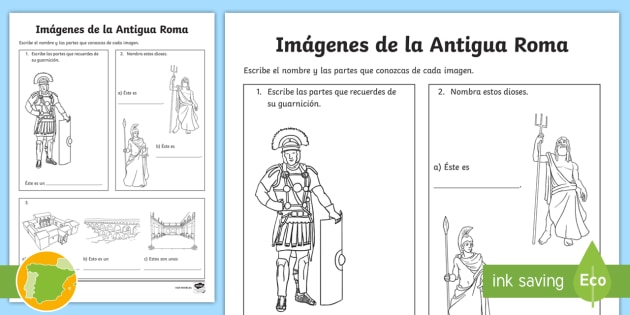 Ficha de vocabulario: Los romanos (teacher made)