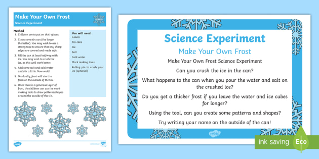 Make Your Own Frost Science Experiment (teacher made)