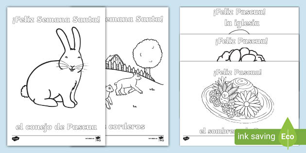 Happy Easter Colouring Pages (teacher made)