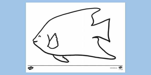 FREE! - Angel Fish Colouring Sheet | Sea Colouring Pages | KS1