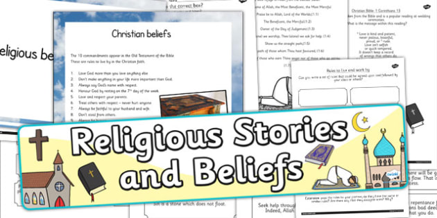 Religious Stories and Beliefs Resource Pack (teacher made)
