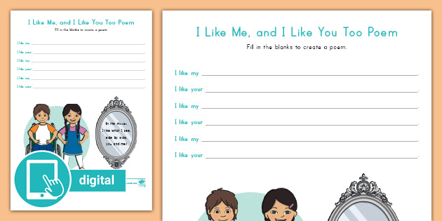 I Like Me, and I Like You Too Poem