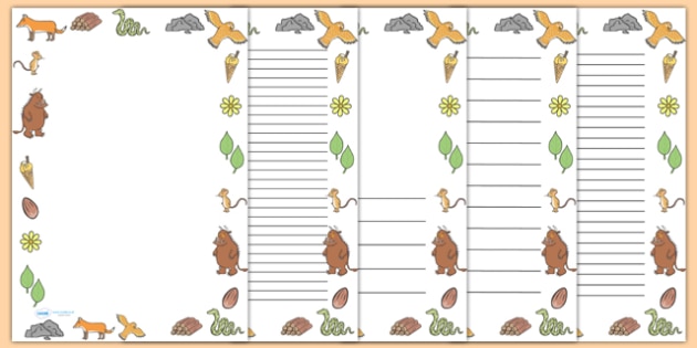 The Gruffalo Full Page Borders - page border, border, frame