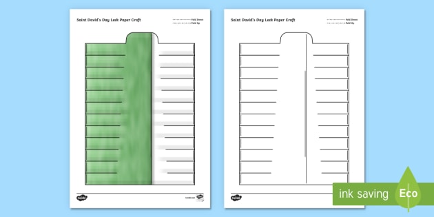 How to Make a Leek Out of Paper - Crafting Activities