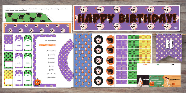 Halloween Birthday Party Decorations Pack | Twinkl Party