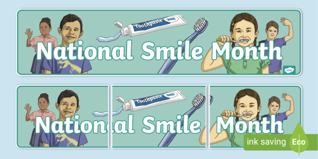 National Smile Month Display Banner (teacher made)