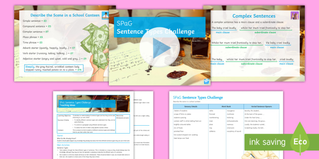 Using A Range of Sentence Structures Lesson Pack