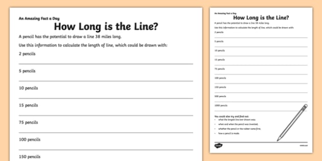 How Long Is the Line? Worksheet / Worksheet