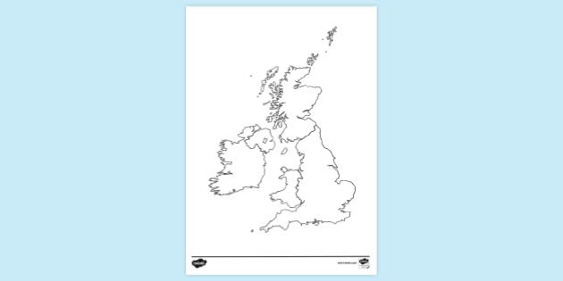 FREE! - UK Borders Map Colouring Sheets | Colouring Pages