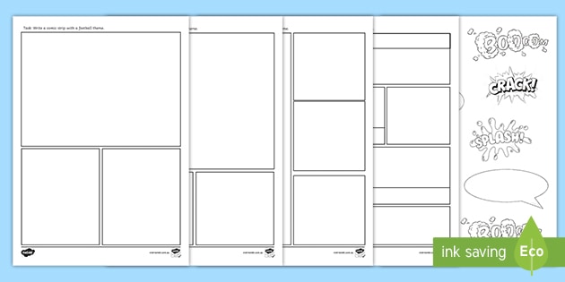 Footy Colours Day Comic Writing Template - English