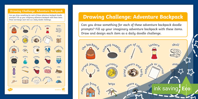 Drawing Challenge: Adventure Backpack