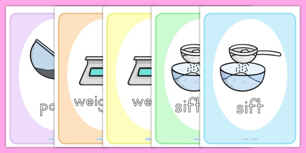 Cooking Actions Posters (teacher made)