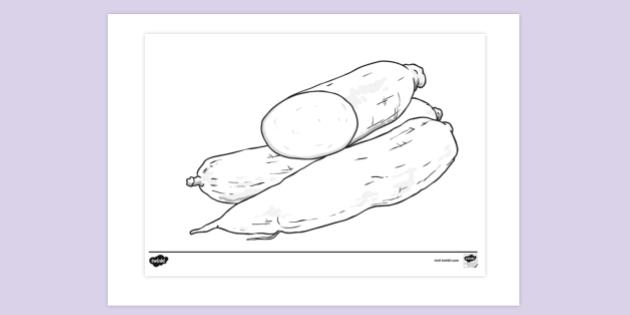 FREE! - Cassava Colouring Sheet | Colouring Sheets | Twinkl
