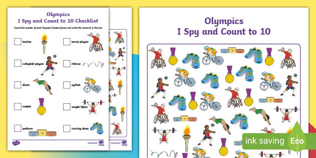 👉 Olympics I Spy and Count to 10 (teacher made)
