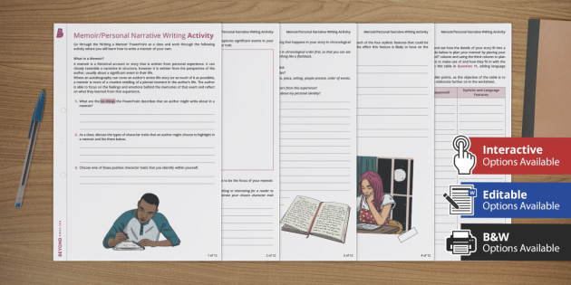Memoir Worksheets
