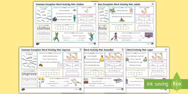 Year 2 Common Exception Word Activity Mat 12 Resource Pack