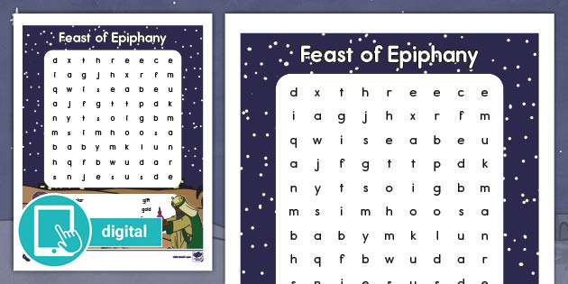 Feast of Epiphany Word Search (teacher made)