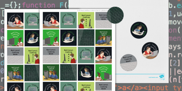 * NEW * National Coding Week - Celebration Stickers